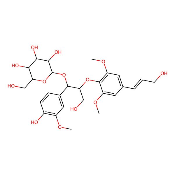 erythro-Guaiacylglycerol |A-sinapyl ether 7-O-glucoside - Chemical Compound